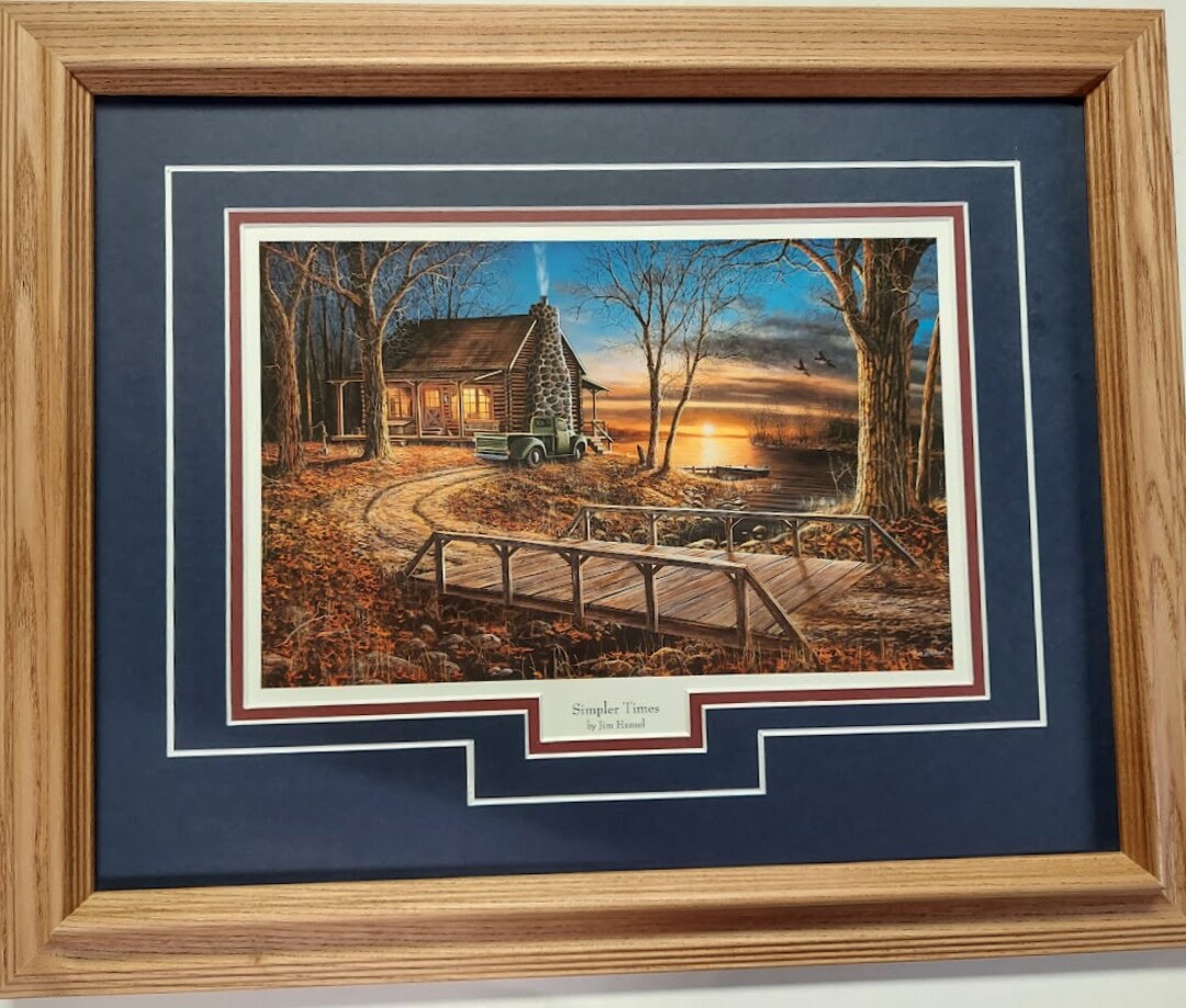 Framed in Deluxe Oak 17 X 21 Jim Hansel Art Print Titled Simpler Times ...