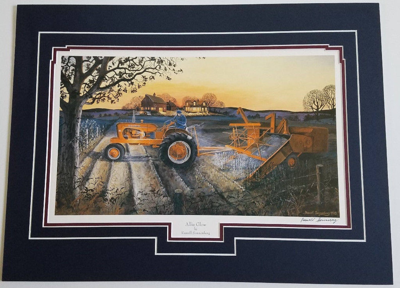 Tractor Art Double Matted 18 X 24 Allis Chalmers WD Print by Russell ...