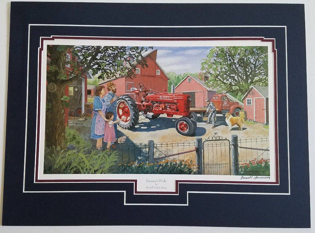 Tractor Art Double Matted 18 X 24 H Farmall Art Print 18 X 24 by ...