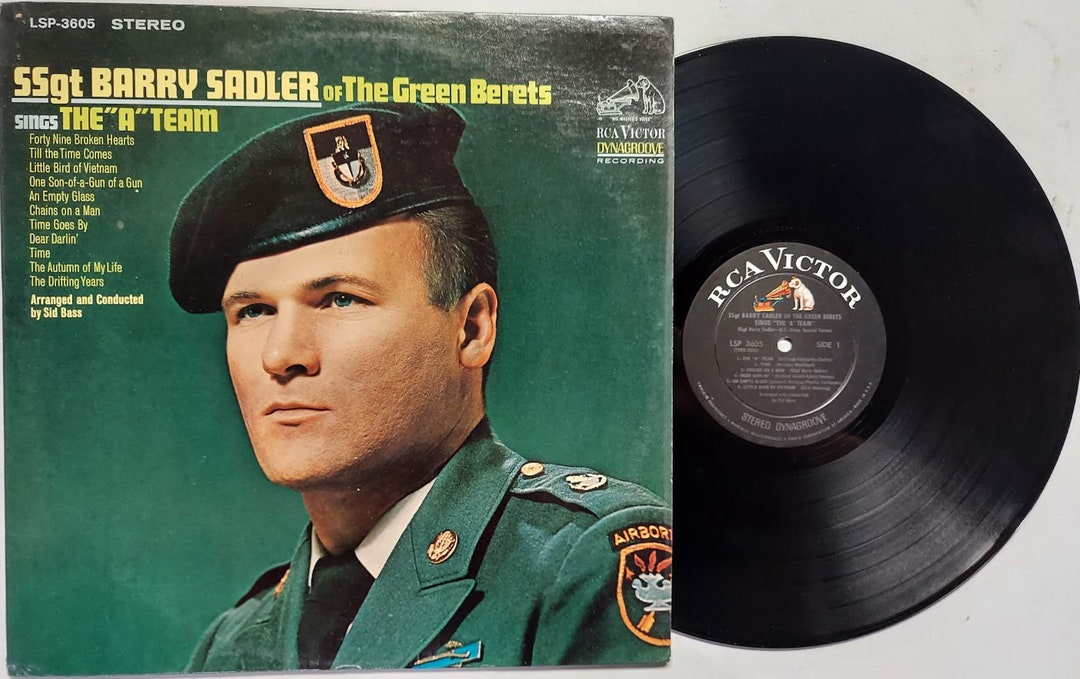 Vintage 1966 Vinyl Military Record Album by Ssgt Barry Sadler of the ...
