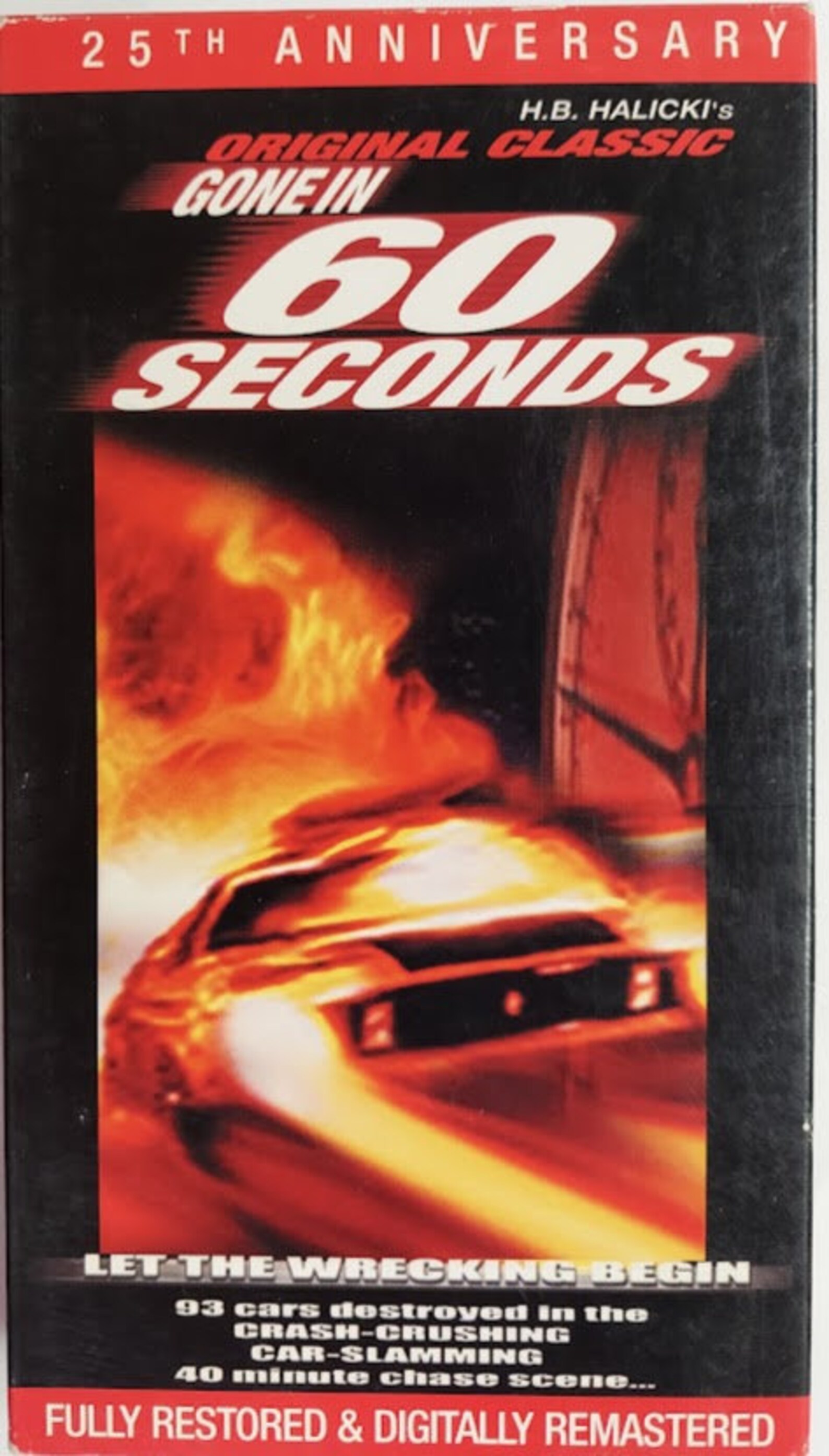 VHS 2000 Vintage Movie Titled Gone in 60 Seconds Starring Nicholas Cage ...