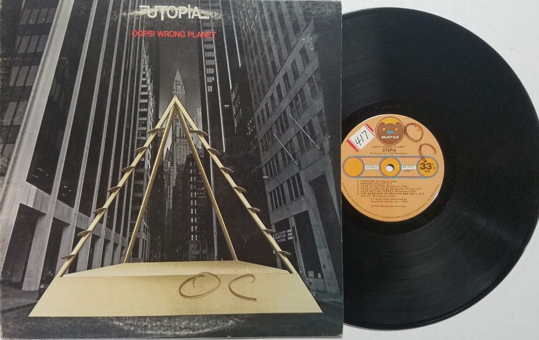 Vintage 1977 Vinyl Record Album by Utopia Titled Oops! Wrong Planet - Etsy
