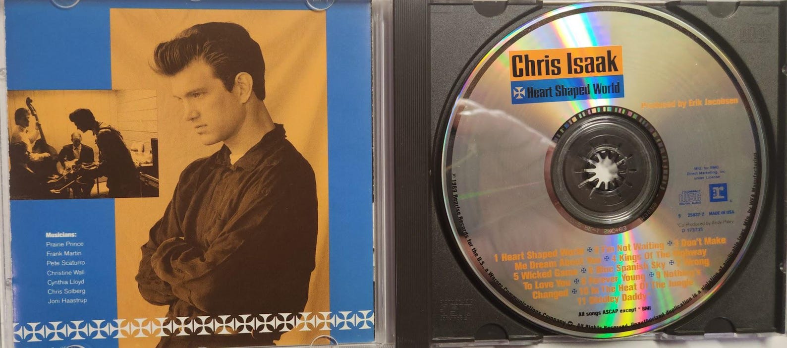 CD Used 1989 Vintage Southern Rock Music by Chris Isaak Titled Heart ...