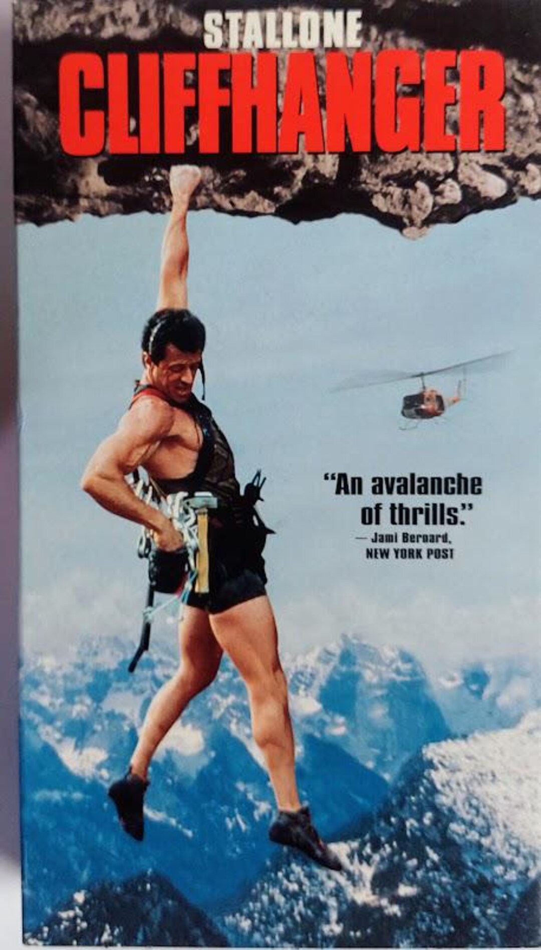 VHS 1993 Vintage Movie Titled Cliffhanger Starring Sylvester Stallone ...