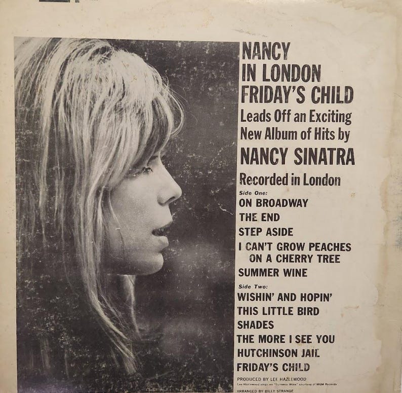 Vintage 1966 Vinyl Record Album by Nancy Sinatra Titled Nancy in London ...