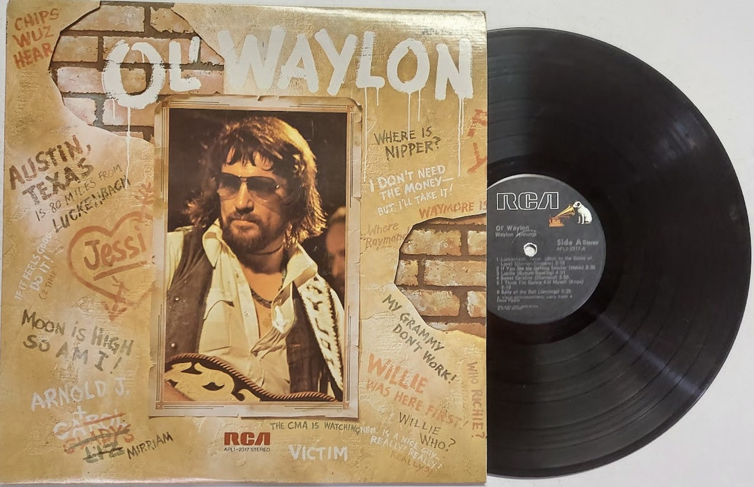 Vintage Vinyl Record Album by Waylon Jennings Titled Ol Waylon - Etsy