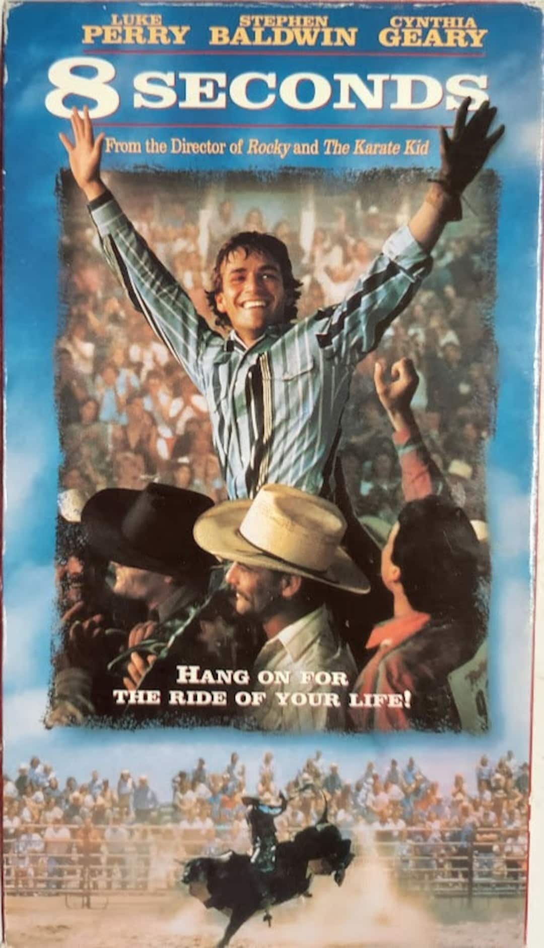 VHS 1994 Vintage Movie Titled 8 Seconds Starring Luke Perry & Stephen Baldwin - Etsy