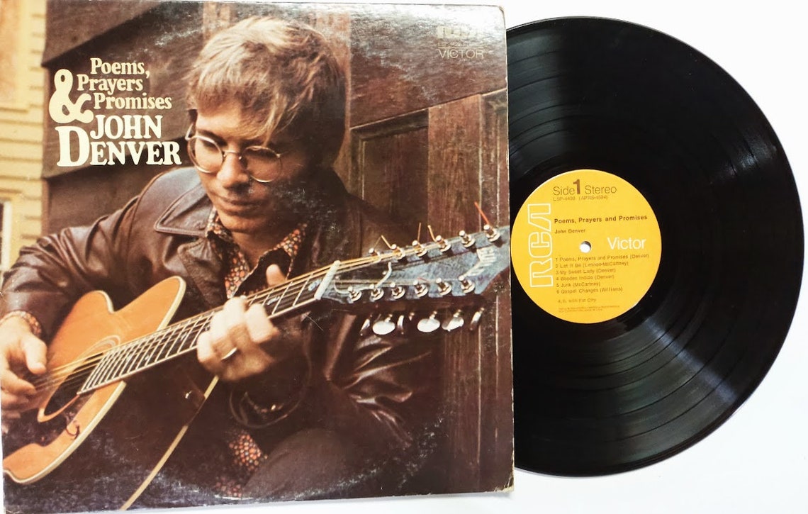 Vintage 1971 Vinyl Record Album by John Denver Titled Poems - Etsy