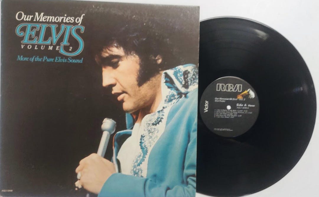 Vintage Vinyl Record Album by Elvis Presley Titled Our Memories of ...