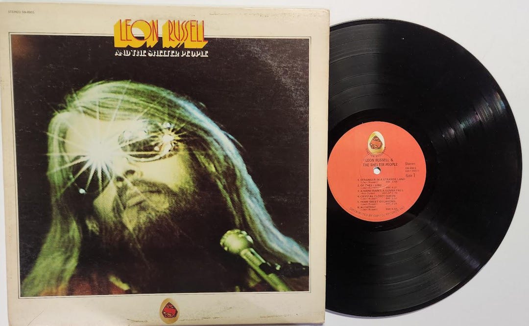 Vintage Vinyl Record Album by Leon Russell Titled Leon Russell and the ...