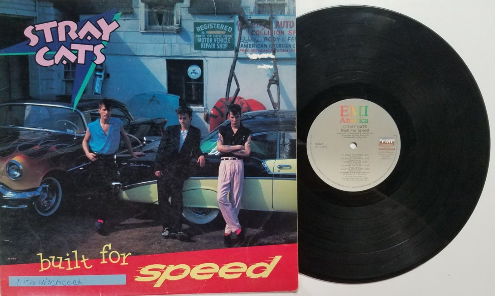Vintage 1982 Vinyl Record Album by Stray Cats Titled Built for Speed - Etsy