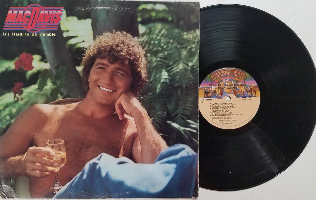 Vintage Vinyl Record Album by Mac Davis Titled It's Hard to Be Humble ...