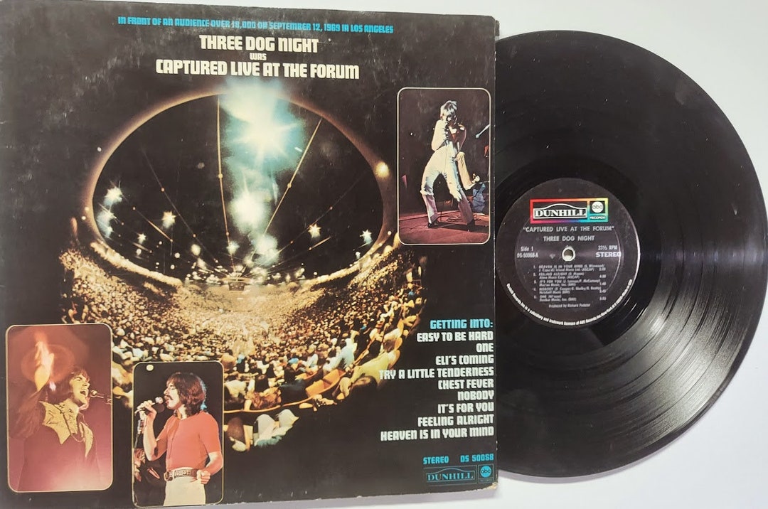 Vintage 1969 Vinyl Record Album by Three Dog Night Titled Captured Live ...