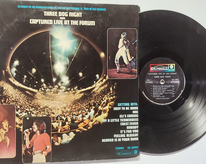 Vintage 1969 Vinyl Record Album by Three Dog Night Titled Captured Live ...