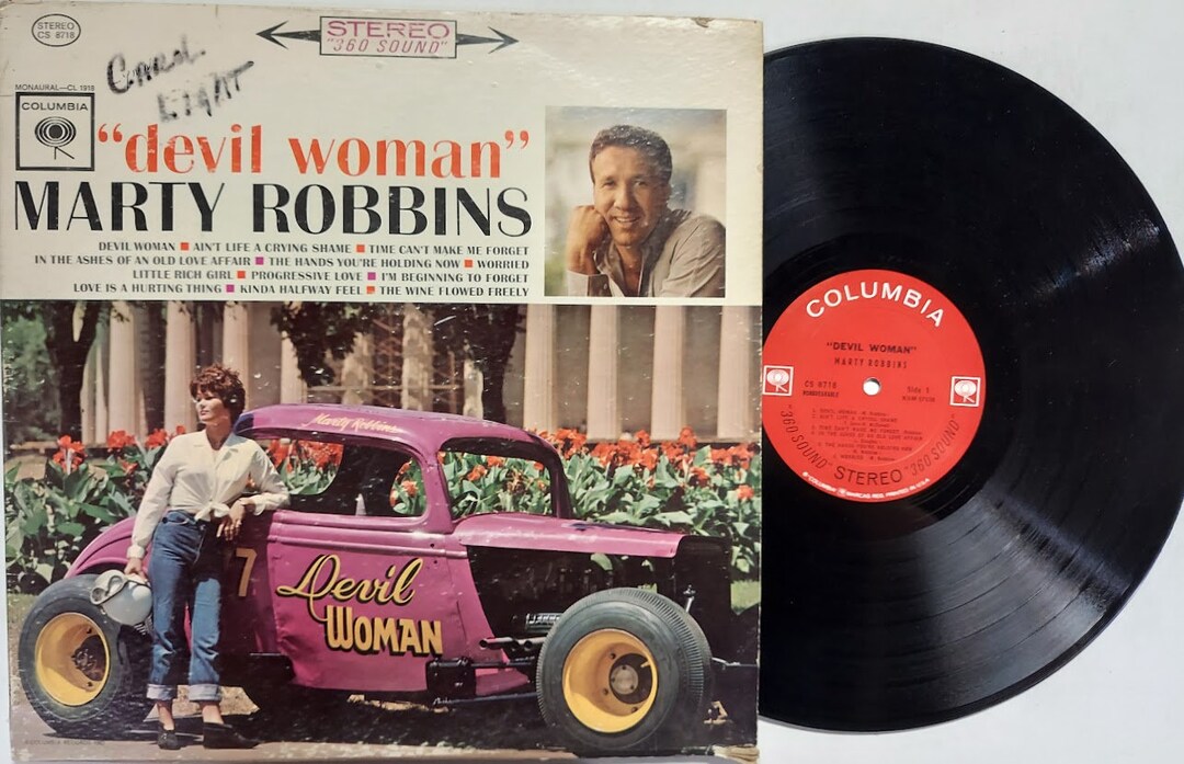 Vintage 1962 Vinyl Record Album by Marty Robbins Titled Devil Woman - Etsy