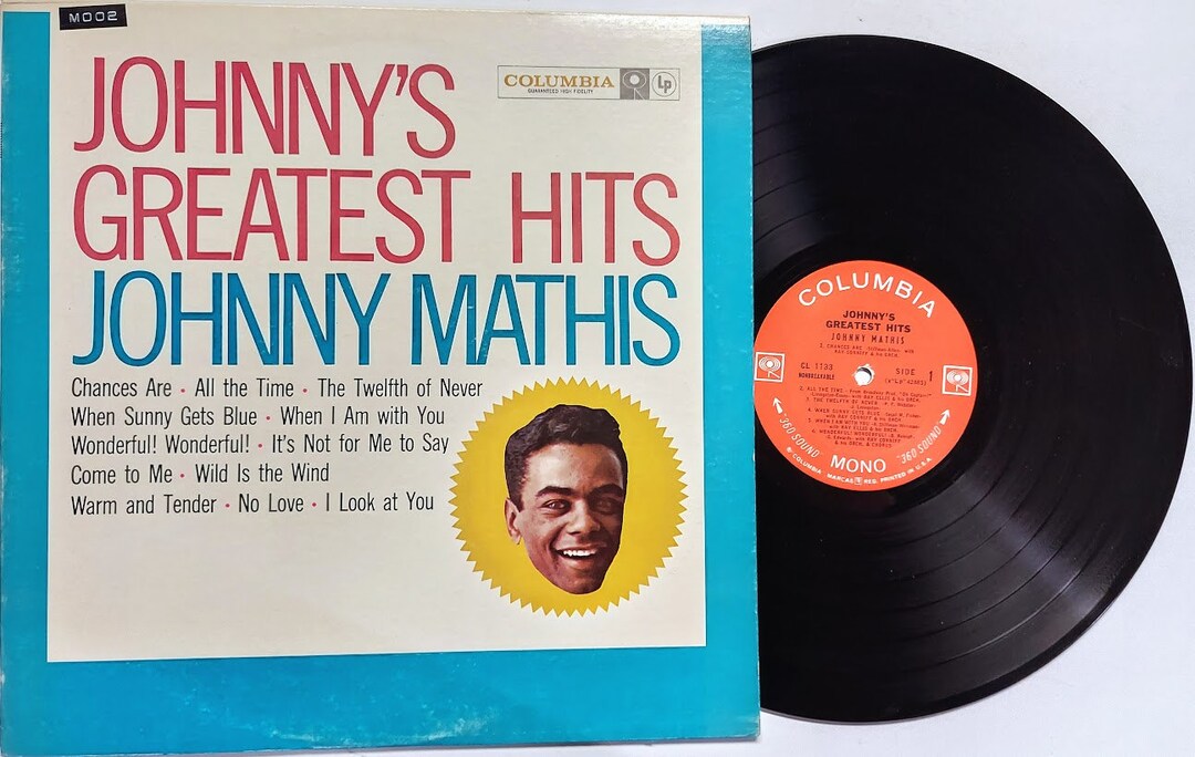 Vintage 1958 Vinyl Record Album by Johnny Mathis Titled Johnny's ...