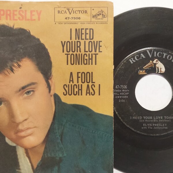 Elvis Presley Vinyl Record Fools - Etsy