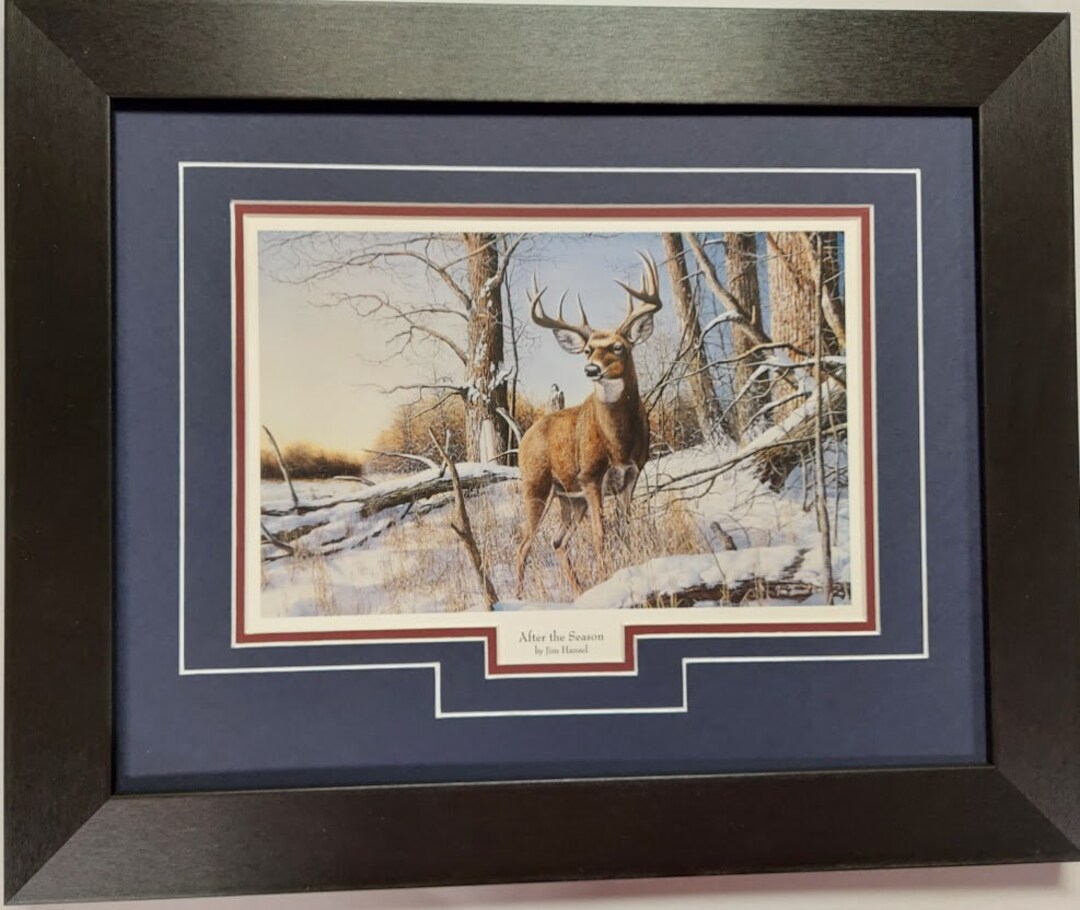Framed Matted 17 X 21 Wildlife Deer Art Print by Jim Hansel Titled ...