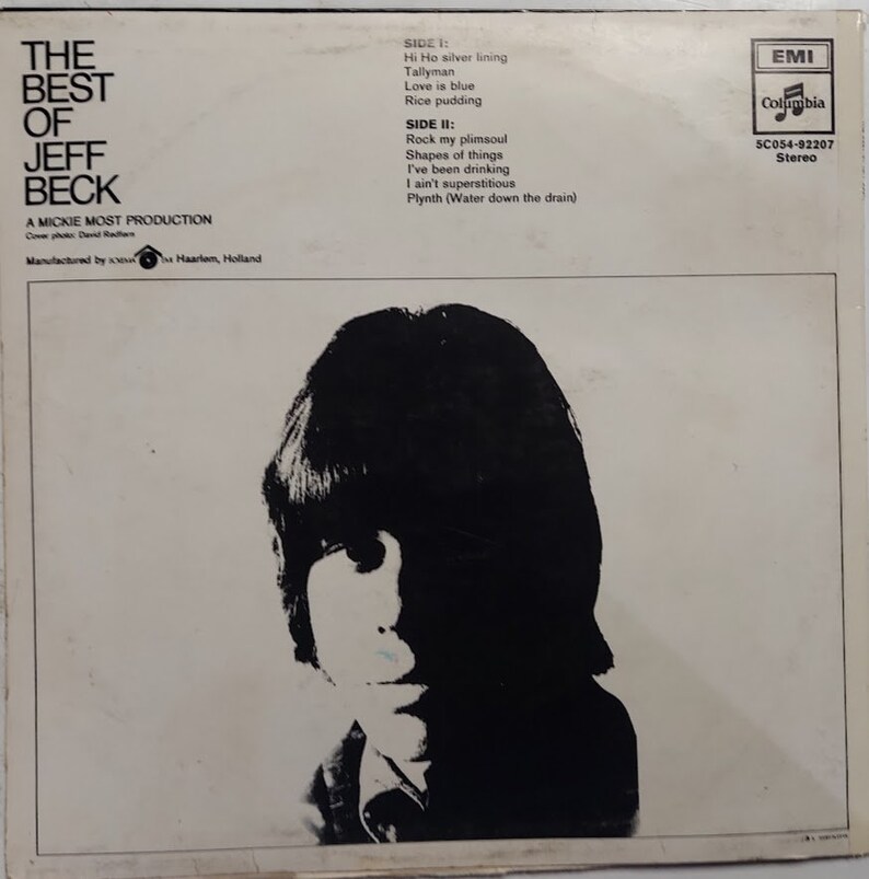 Vintage 1971 Vinyl Record Album by Jeff Beck Titled the Best of Jeff ...