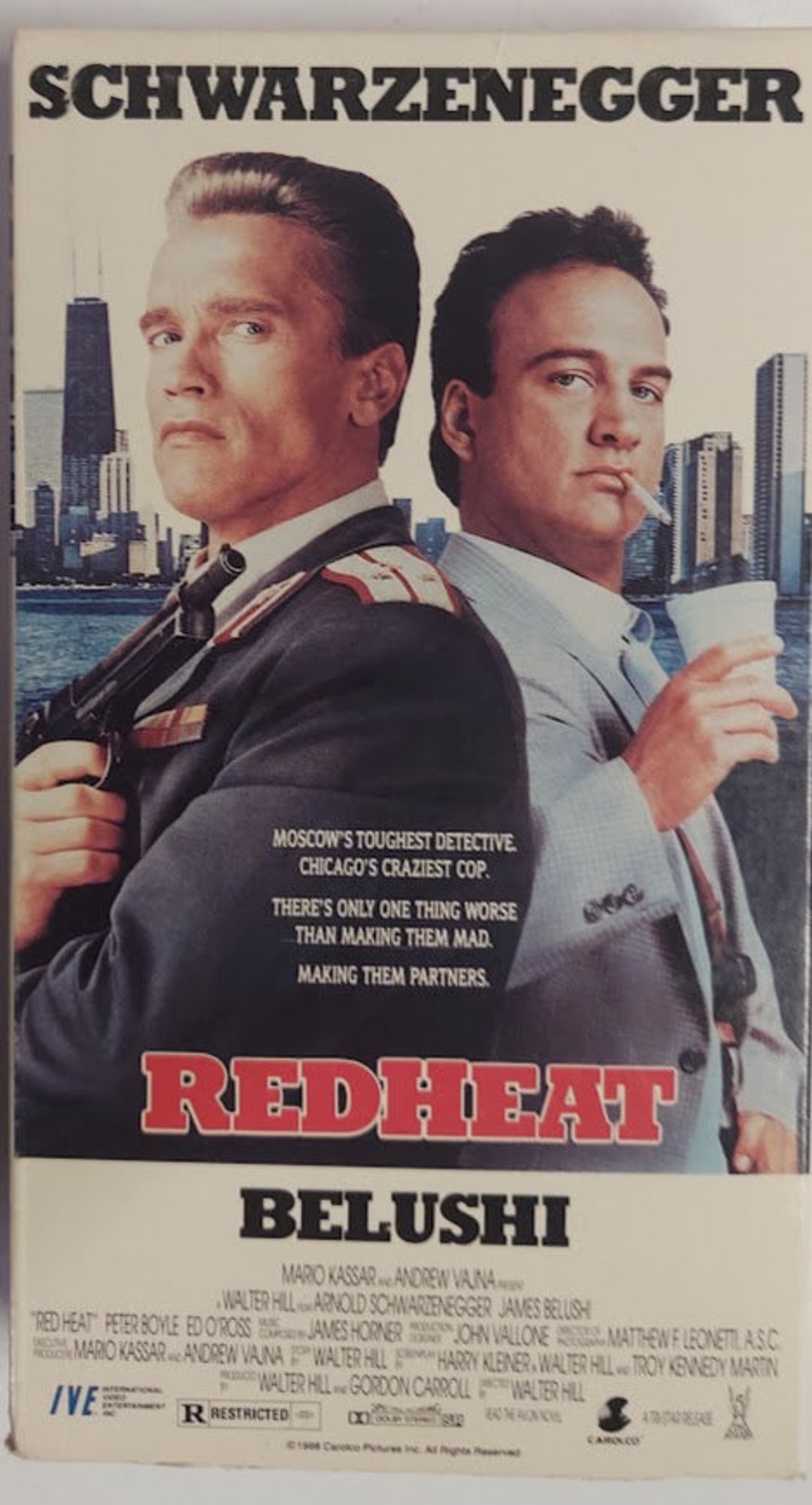 VHS 1988 Vintage Movie Titled Red Heat Starring James Belushi - Etsy