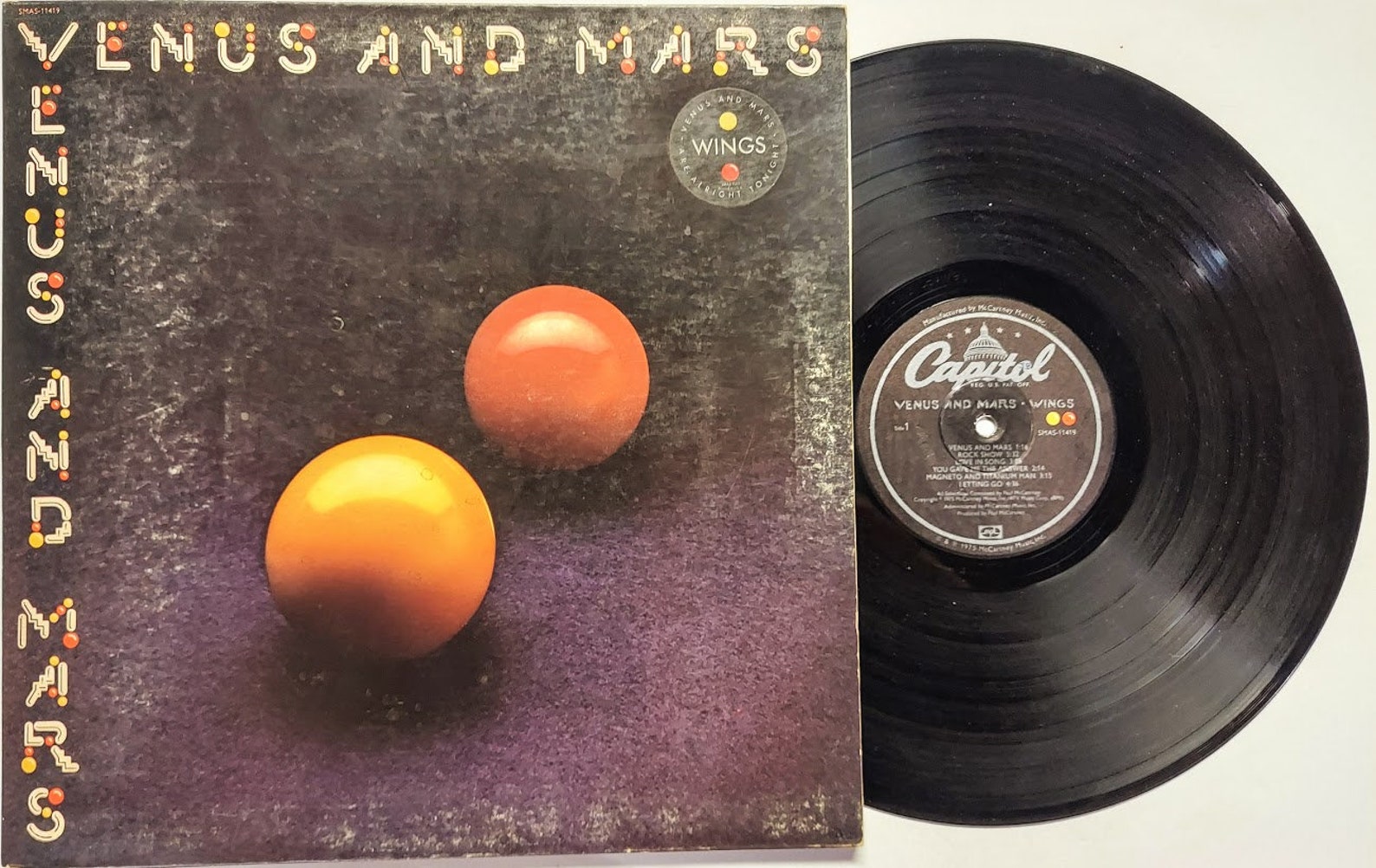 Vintage 1975 Vinyl Record Album by Wings Titled Venus and Mars - Etsy