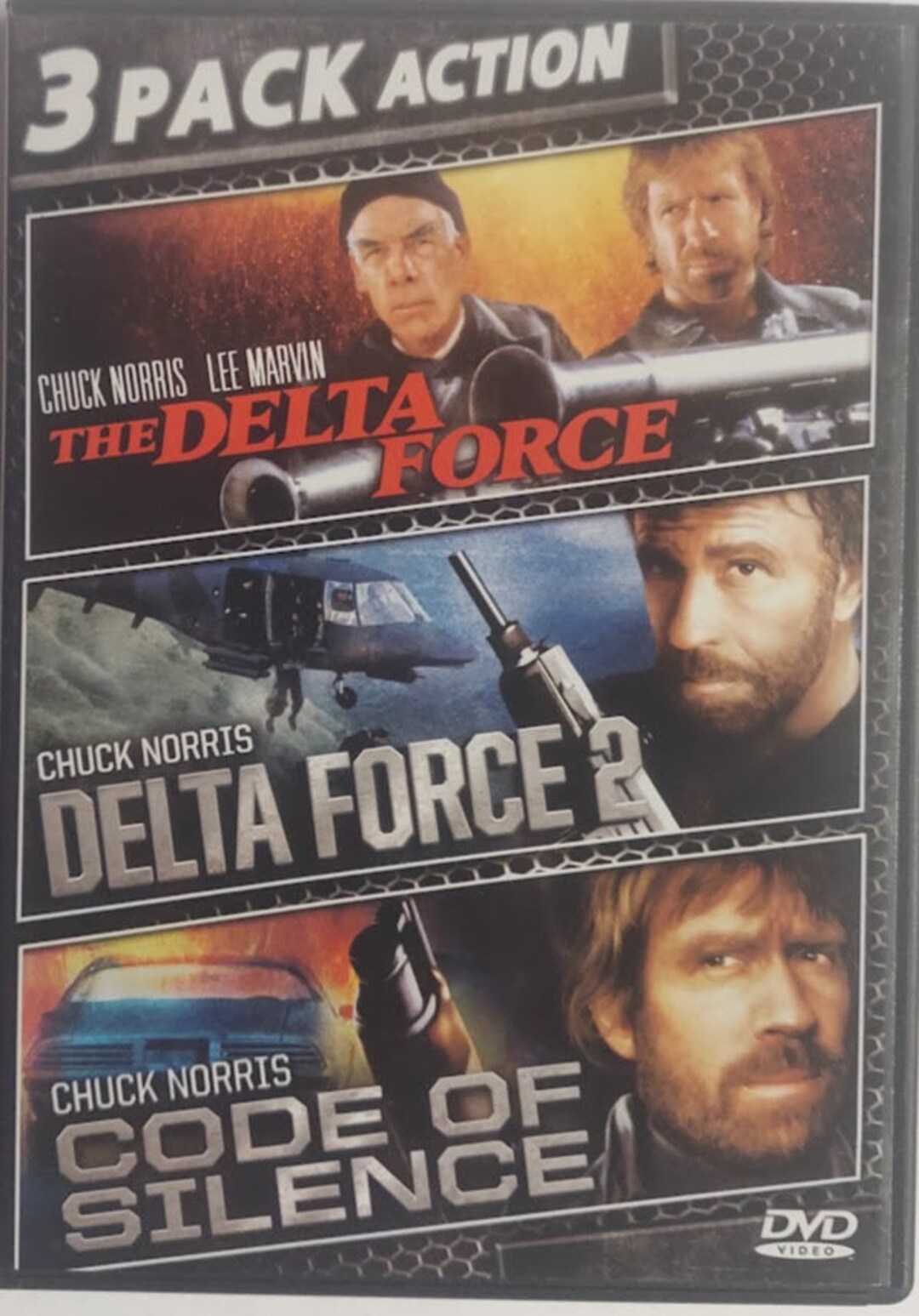 DVD 1980's 3 Movie Pack Tittled Delta Force/ Delta Force 2/ Code of ...
