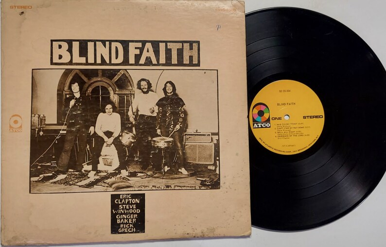 Vintage 1969 Rare Vinyl Record Album by Blind Faith Titled Blind Faith ...