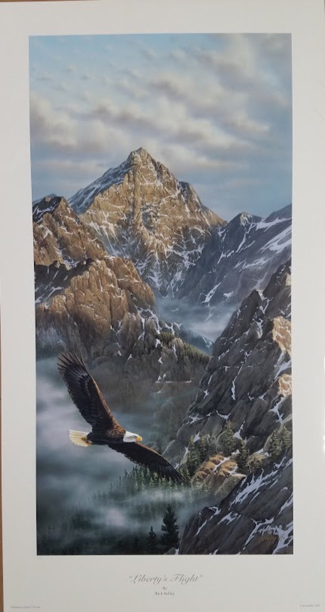 Wildlife Eagle Art Print 13 X 25 by Rick Kelley Titled Liberty's Flight ...