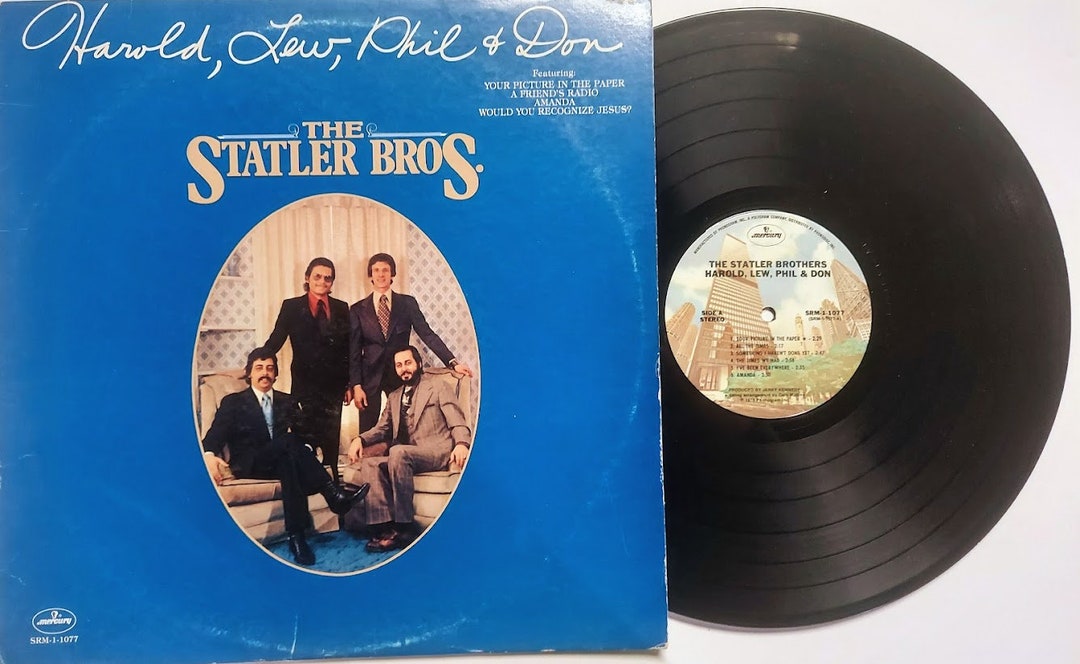 Vintage 1976 Vinyl Record Album By The Statler Brothers Titled Harold