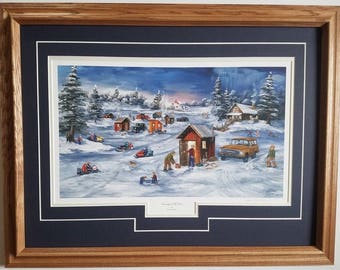 Scott Zoellick Tip up Ice Fishing S/N Art Print 19 X 12.5 - Etsy