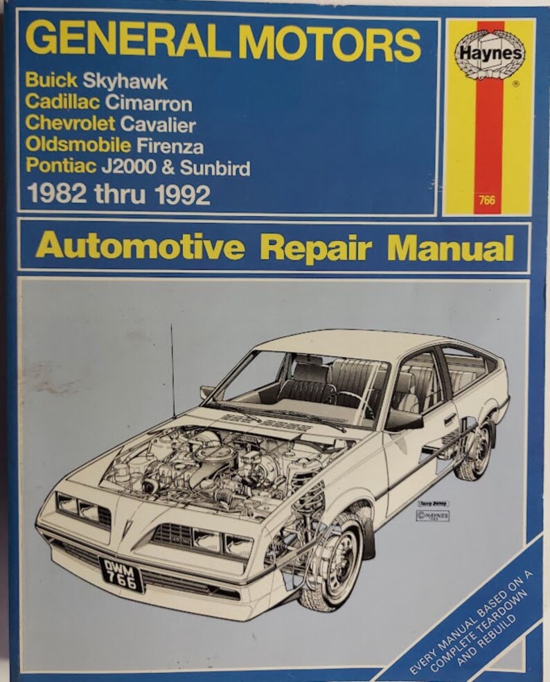 Haynes Auto Repair Manual General Motors 1982 - 1992 Buick, Cadillac ...