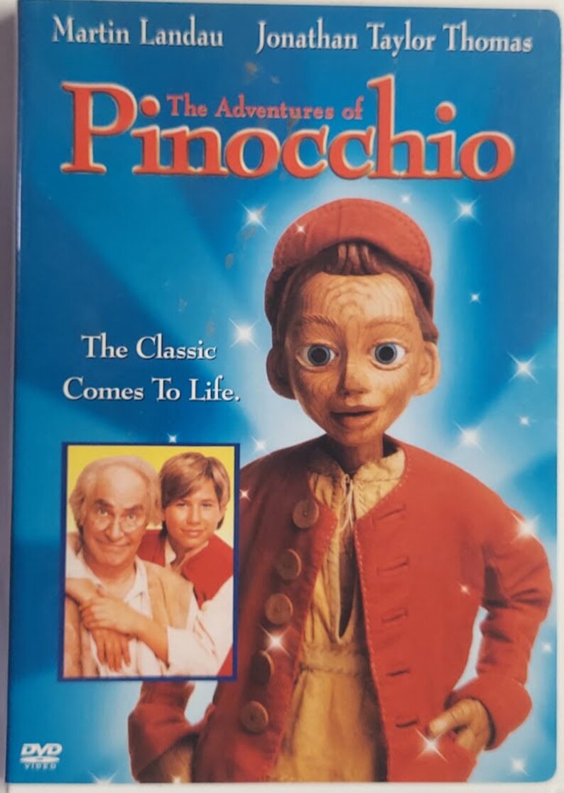 DVD 1996 Vintage Movie Titled Pinocchio Starring Martin Landau & Jonathan Taylor Thomas - Etsy