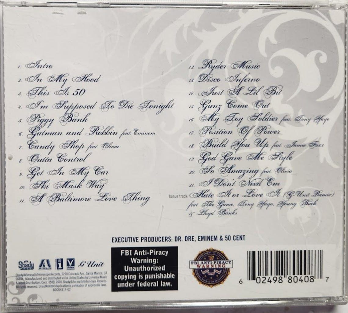 CD 2005 Vintage Rap Music by 50 Cent Titled the Massacre - Etsy