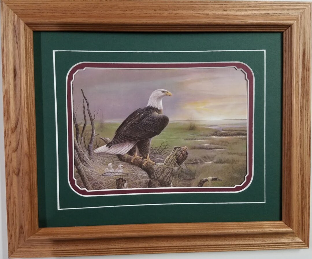 Framed in Solid Oak 14 X 17 Eagle Art Print by Ruanne Manning - Etsy