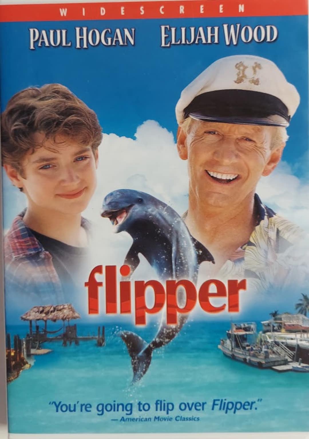 DVD 1996 Vintage Movie Titled Flipper Starring Elijah Wood & Paul Hogan ...