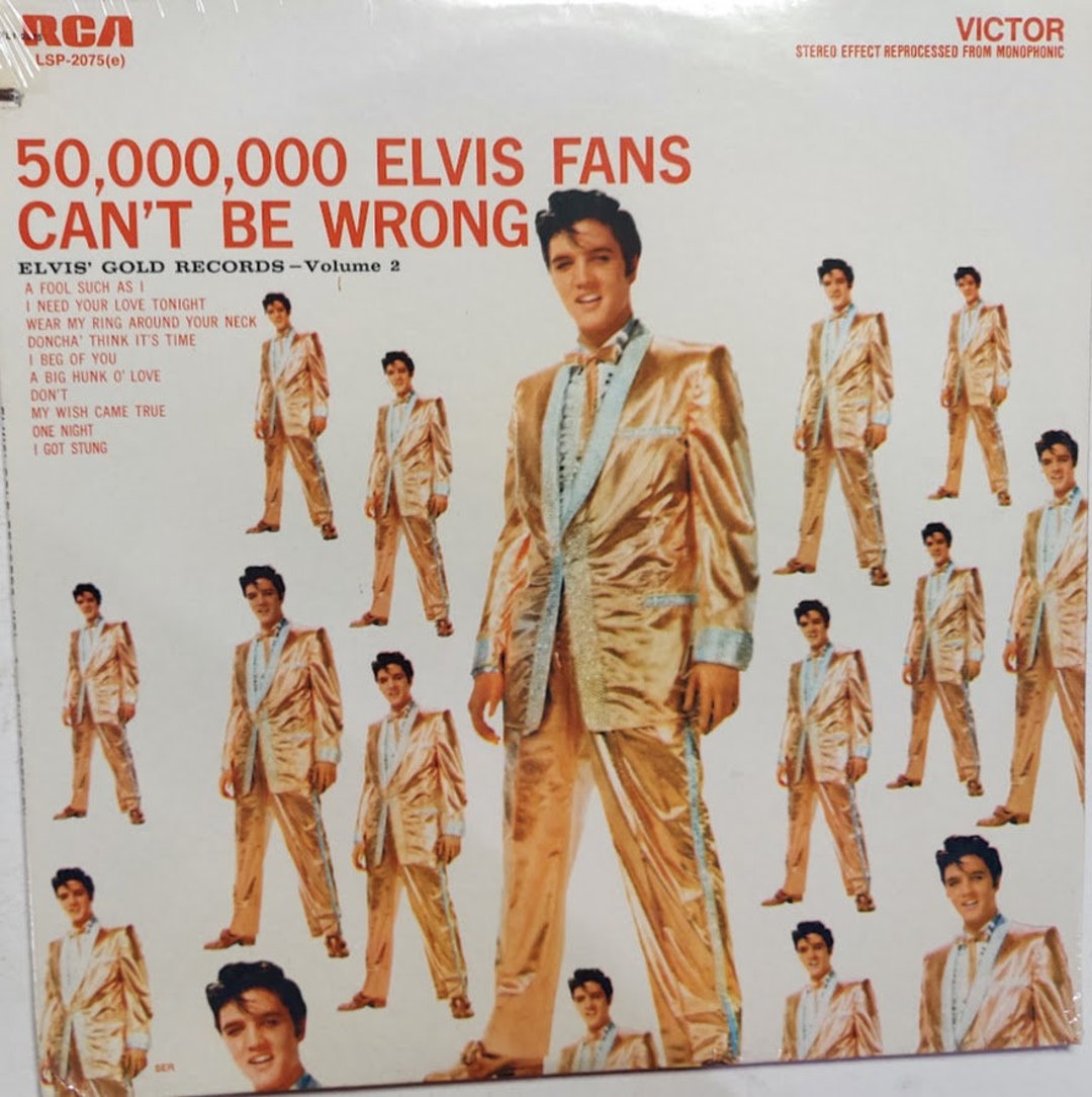 Vintage 1959 Vinyl Record Album by Elvis Presley Titled 50,000,000 ...