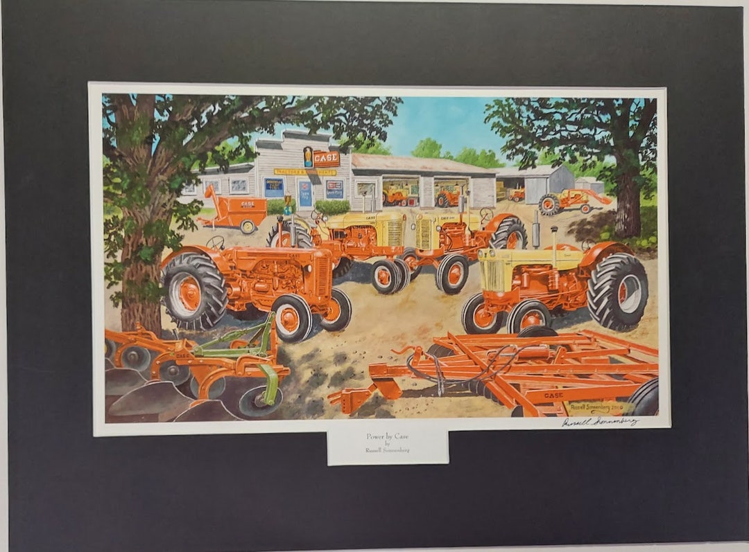 Tractor Art 18 X 24 Matted Case 400, 500, 600, & 900 Print by Russell ...