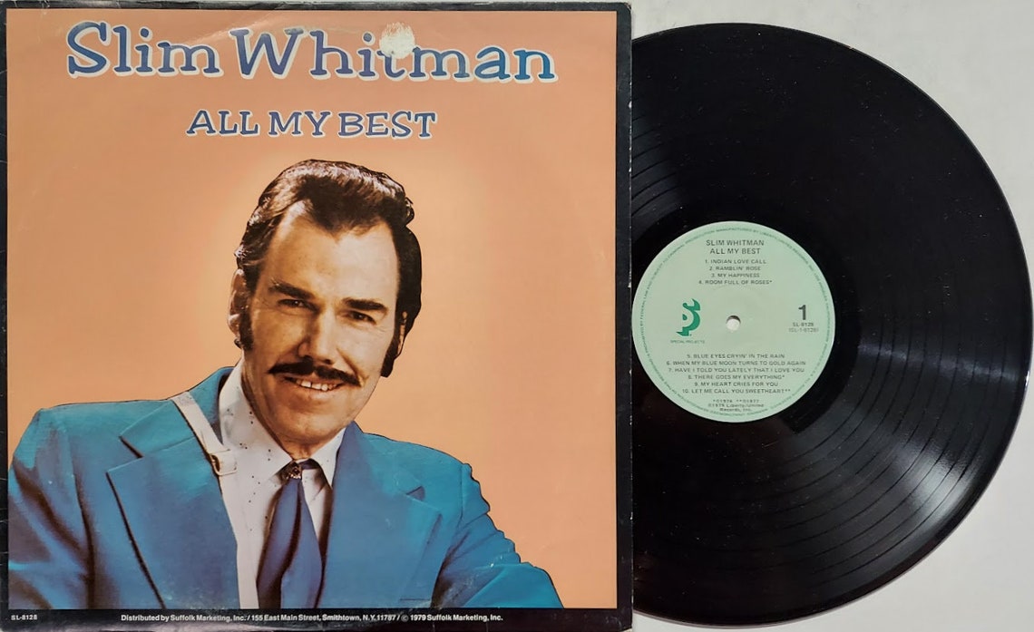 Vintage Vinyl Record Album by Slim Whitman Titled All My Best - Etsy