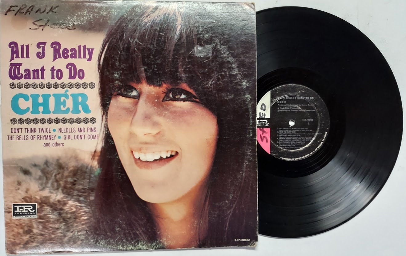 Vintage 1965 Vinyl Record Album by Cher Titled All I Really Want to Do ...
