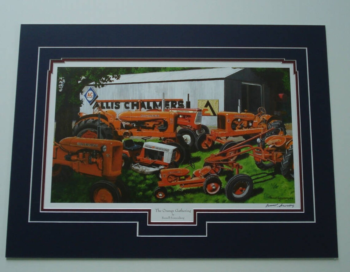 Tractor Art 18 X 24 Double Matted Allis Chalmers CA, Wd45 D 17, D45 ...