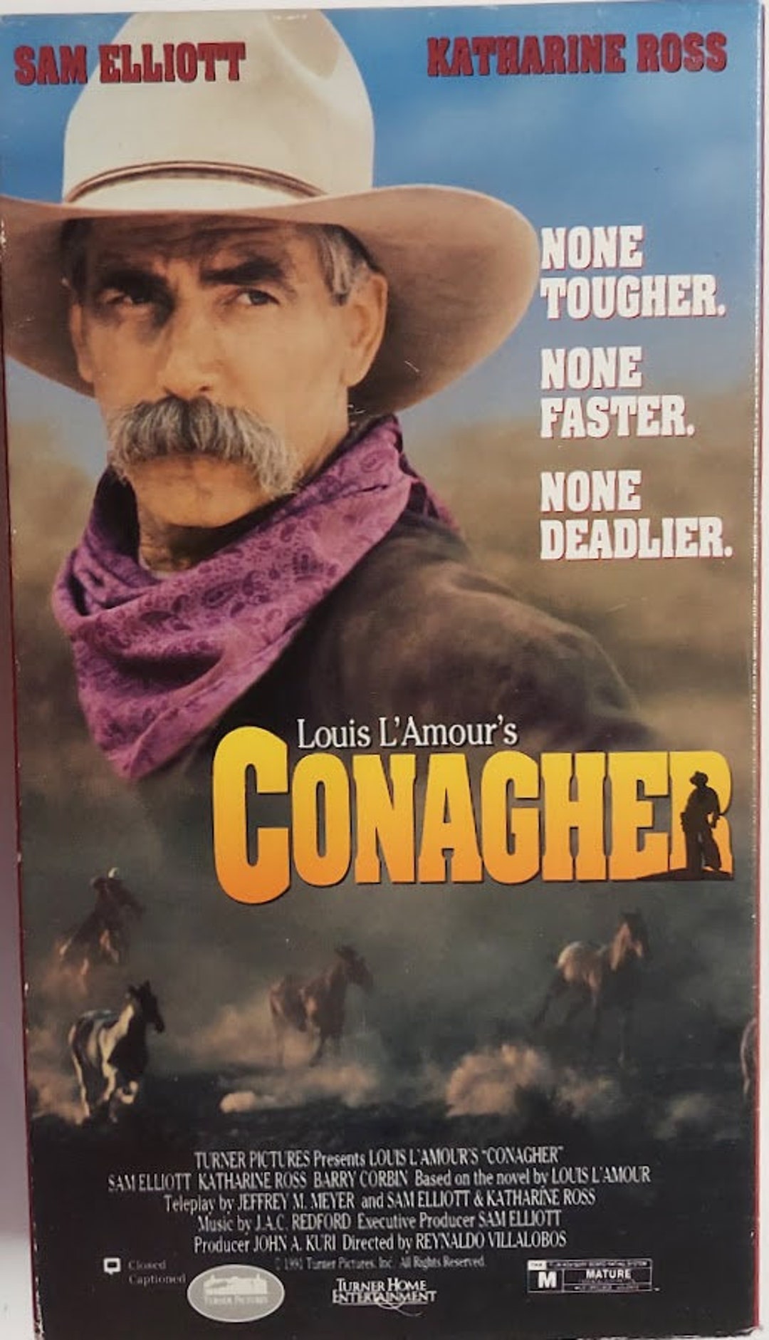 VHS 1991 Vintage Movie Titled Conagher Starring Sam Elliot & Katharine ...