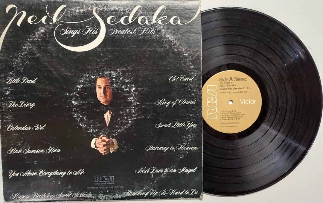 Vintage Vinyl Record Album by Neil Sedaka Titled Neil Sedaka Sings His ...