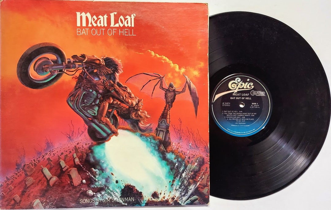 Vintage 1977 Vinyl Record Album by Meat Loaf Titled Bat Out of Hell - Etsy