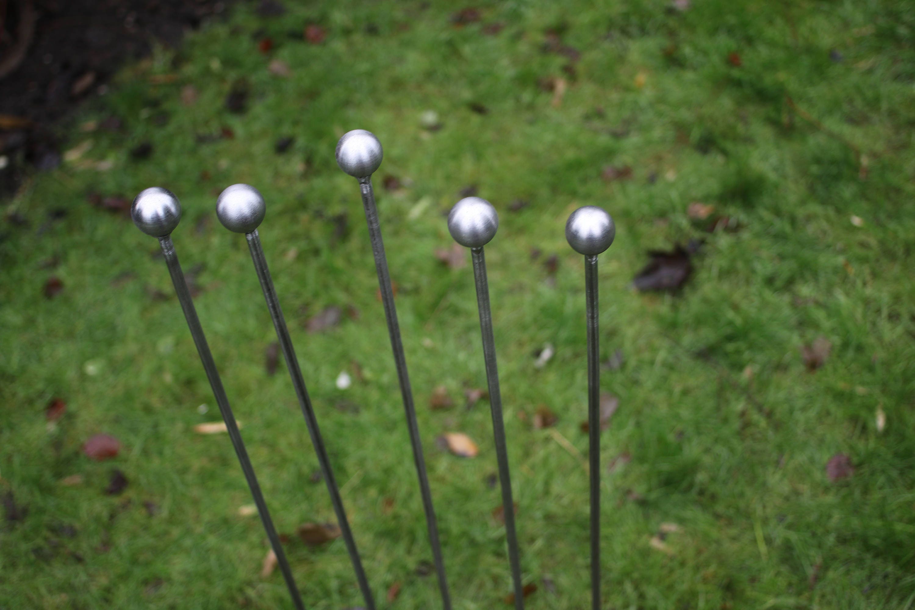 5 X Solid Steel Ball Topped Garden Stake / Support - Etsy UK
