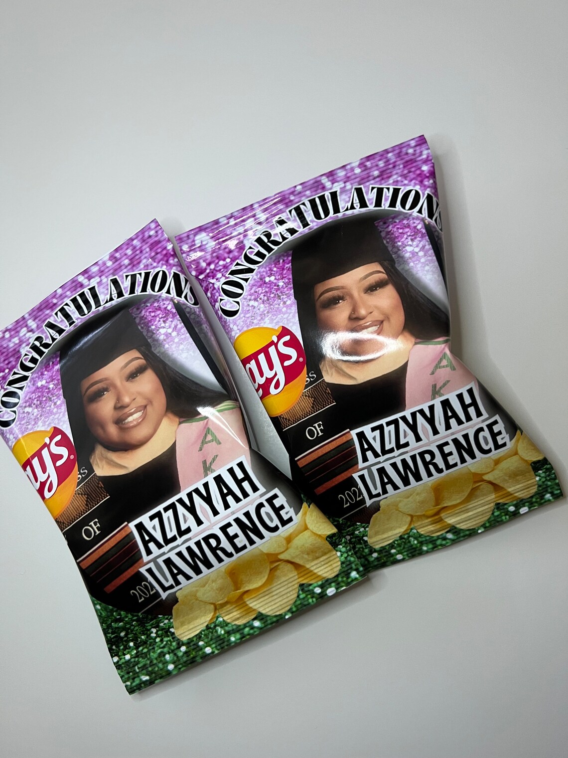 Custom Chip Bags Custom Party Favors Birthday Chip Bags Graduation Chip ...