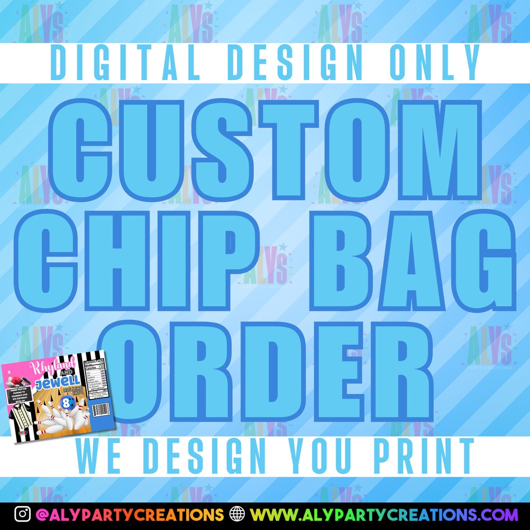 Custom Chip Bags Custom Party Favors Birthday Chip Bags Graduation Chip ...
