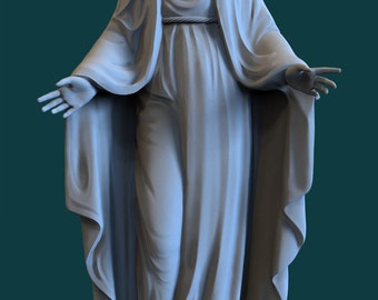 Virgin Mary 3d Print File - Etsy