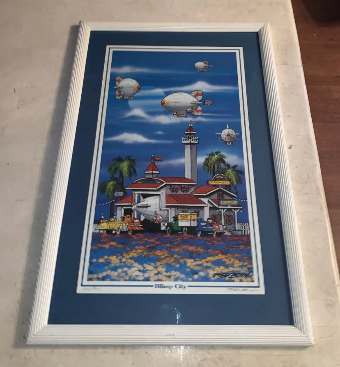 Fred Bonn Limited Edition Hand Signed Print blimp City | Etsy