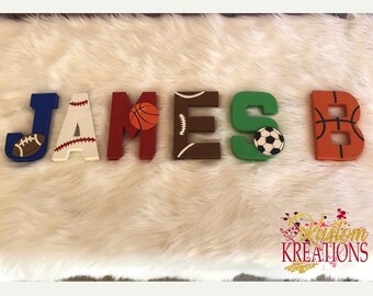 Sports letters | Etsy