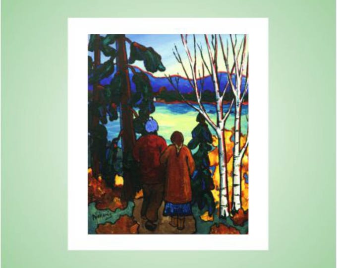 Jackie Traverse " Kookums Universe " Canvas Authentic Indigenous ...